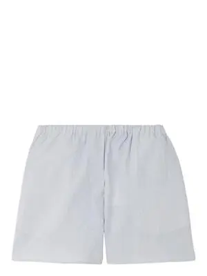 Proenza Schouler Jana Striped Cotton-linen Blend Shorts - White