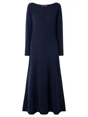 THE ELDER STATESMAN Cashmere Long Dress - Navy Blue