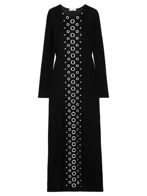 Rabanne Semi-sheer Eyelet Maxi Dress - Black