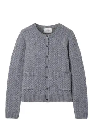 Le Kasha Long-sleeved Cardigan With Round Neck And Button Closure - Grey