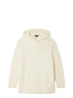 JAMES PERSE Long Sleeve Hooded Sweatshirt - White