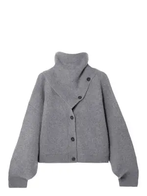 Le Kasha Long-sleeved Cardigan With Button Closure - Grey