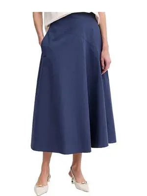 Max Mara Asymmetrical Poplin Skirt - Blue