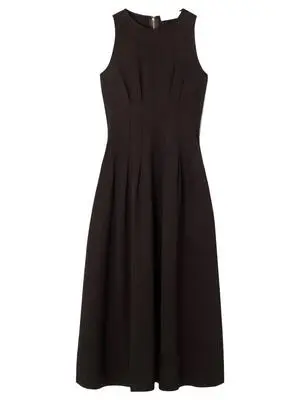 Proenza Schouler Bronwyn Pleated Dress - Dark Brown