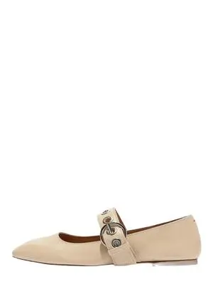 AeydĒ Buckle-strap Ballet Flats - Nude
