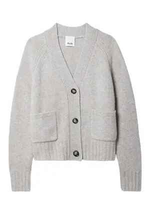 ALLUDE Allude Long-Sleeved Knitted Cardigan With V-Neck And Pockets