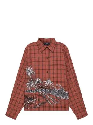 Amiri Palms Flannel Shirt - Orange