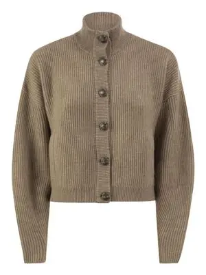 BRUNELLO CUCINELLI Brunello Cucinelli Ribbed Cashmere Cardigan