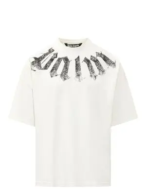 Palm Angels Big Neck Logo T-shirt - White