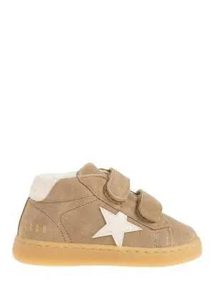 GOLDEN GOOSE Round Toe Sneakers With Velcro Fastening - Brown