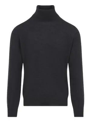 Brunello Cucinelli High-neck Long-sleeve Knitwear - Black