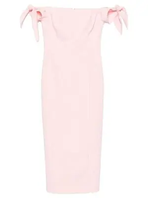 Carolina Herrera Off-the-shoulder Bow-accent Dress - Pink