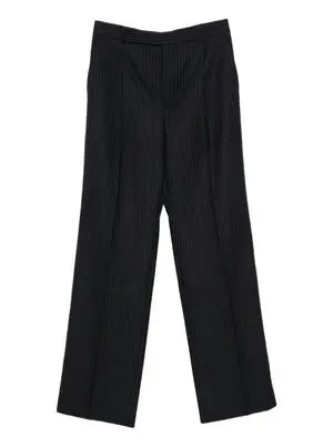 Saint Laurent Pleated Wide-leg Trousers - Black