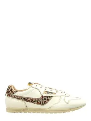 AUTRY AUTRY Lace-up Low-top Sneakers With Leopard Print Detail Cream