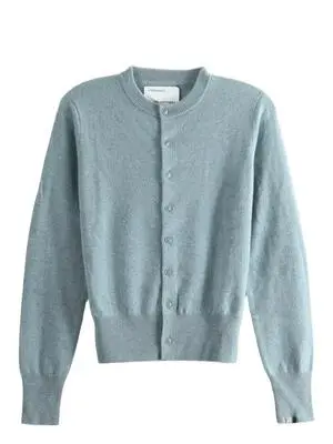 Extreme Cashmere Long-sleeve Single-breasted Cardigan - Mermaid