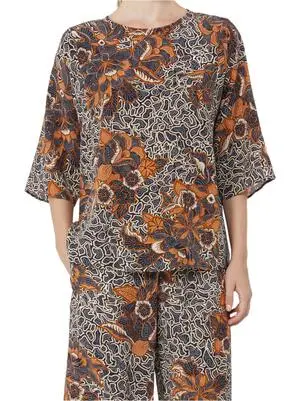 Max Mara Crewneck Short-sleeve Printed T-shirt - Multicolor