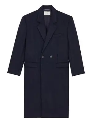 Saint Laurent Double-breasted Long Coat - Ocean
