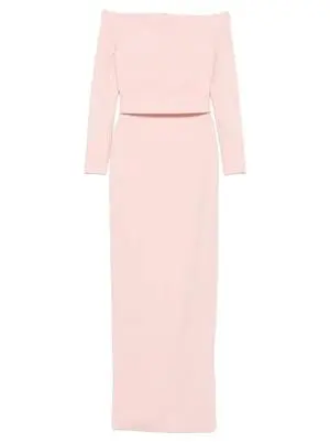 Solace Off-shoulder Long Sleeve Maxi Dress - Pink