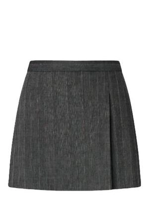 Pinko Pinstriped Mini Skirt With Pleats - Gray Pink