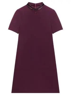 COURREGES Vinyl Collar A-line Mini Dress - Burnt Red