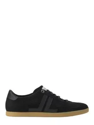 LANVIN Lace-up Sneakers With Perforated Details - Black