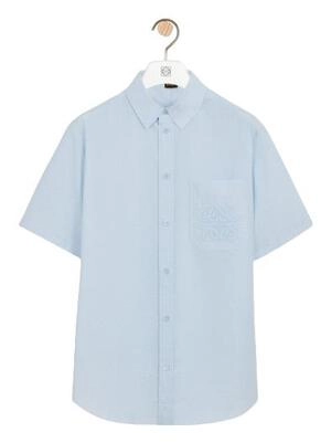 Loewe Collared Long-sleeved Shirt - Blue
