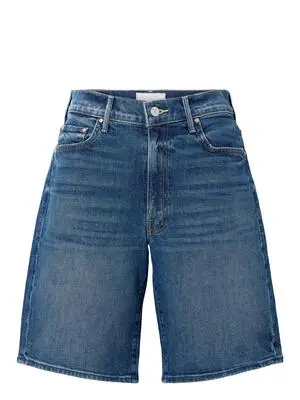 MOTHER Undercover Bermuda Denim Shorts - Dark Denim