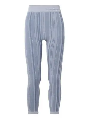 Cordova Striped Ribbed Elastic Sweatpants - Blue