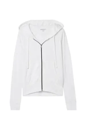 JAMES PERSE Zip Up Hoodie - White