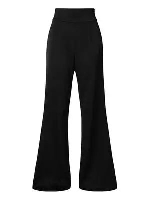 Galvan Sculpted Flared High-waisted Pants - Black