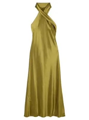 Galvan Pandora Backless Midi Dress - Olive Green