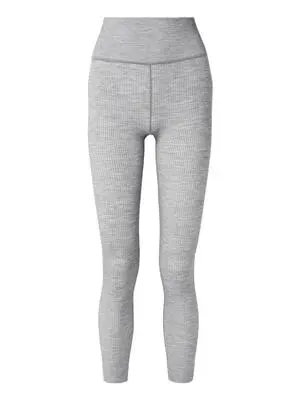 Cordova Ribbed Knitted Leggings - Gray