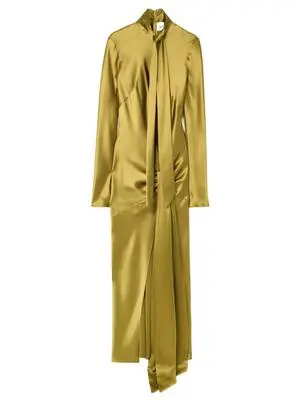Galvan Emilie Tie-up Maxi Dress - Olive Green