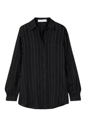 Proenza Schouler Striped Tulle Shirt - Black