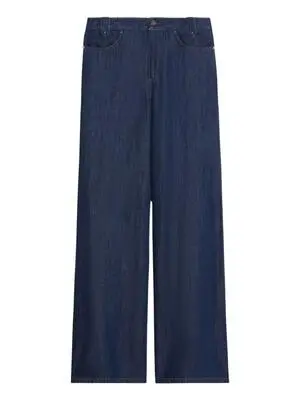 IBLUES Wide-leg Denim Jeans With Stud Appliqués - Blue