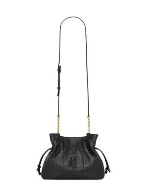 Saint Laurent Jamie Shoulder Pouch In Lambskin - Black