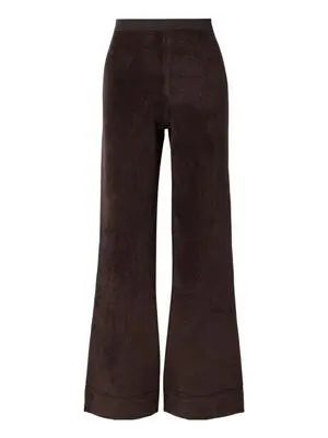 Proenza Schouler Evie Flared Chenille Trousers - Brown