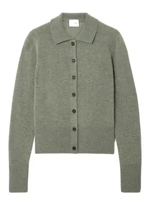 Le Kasha Long-sleeved Knitted Shirt With Classic Collar - Green