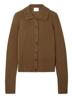 Le Kasha Long-sleeved Knitted Shirt With Classic Collar - Brown