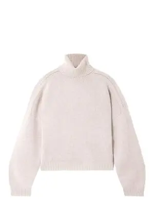 Le Kasha High Neck Long Sleeve Sweater - Beige