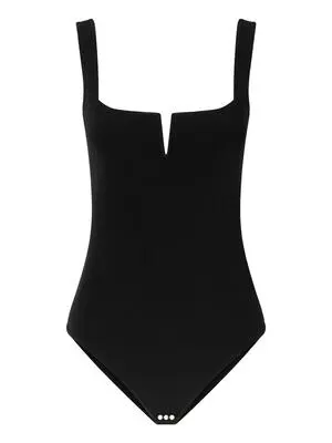 Galvan Freya Stretch-knit Bodysuit - Black