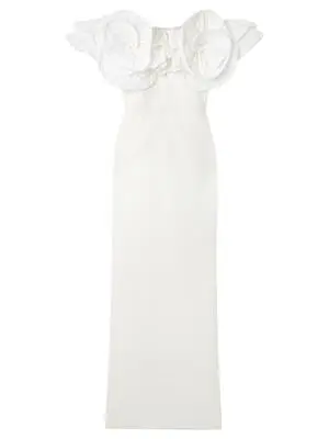 Rebecca Vallance Tessa Ruffled Off-the-shoulder Gown - Ivory