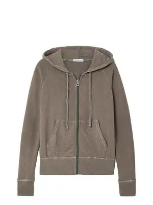 JAMES PERSE Long Sleeve Hooded Sweatshirt - Gray-green