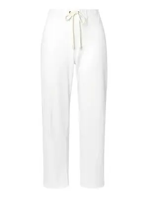 JAMES PERSE Supima Cotton Terry Cloth Track Pants - White