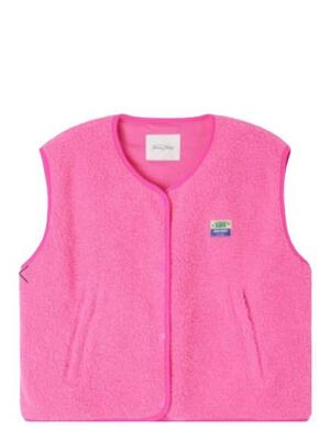 American Vintage Sleeveless Vest With Pockets - Pink