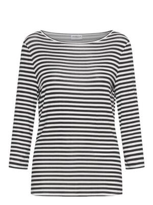 Marella Striped Jersey Boatneck T-shirt - Off White