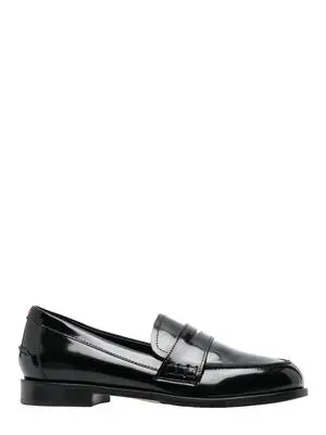 AeydĒ Penny-slot Leather Loafers - Black