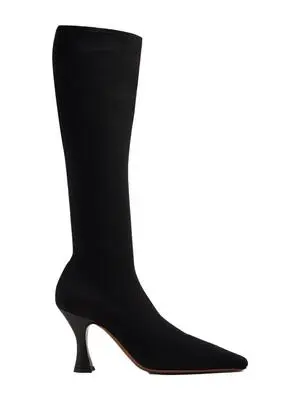 NEOUS Stretch Knitted High Heel Boots - Black