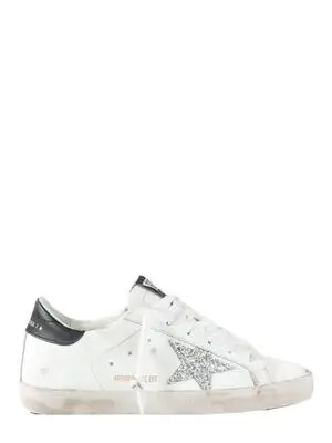 GOLDEN GOOSE Superstar Imitation Of Old Sequined Leisure Sports Shoes - White