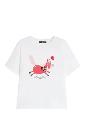 Max Mara Short-sleeved Round Neck T-shirt - White